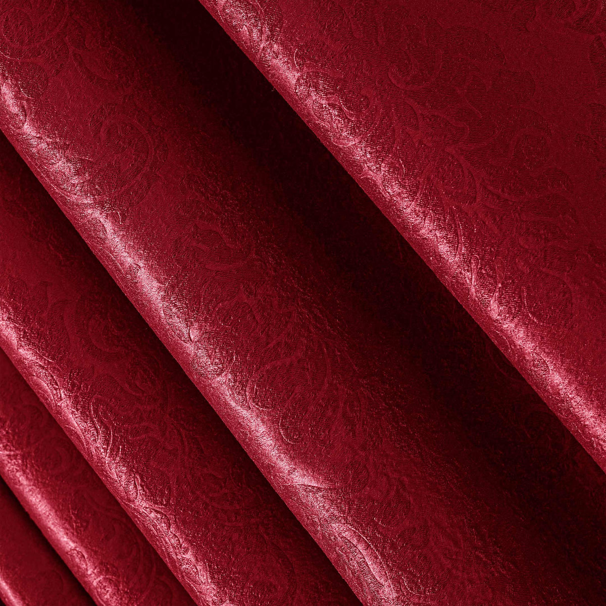 Microfiber Embossed Blackout Curtain Burgundy Single Panel | Cottonpassion